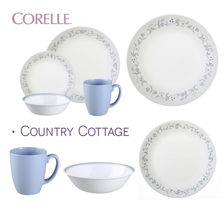 16PCS CORELLE LIVINGWARE DINNER SET/SET PINGGAN MANGKUK PIRING CAWAN ...