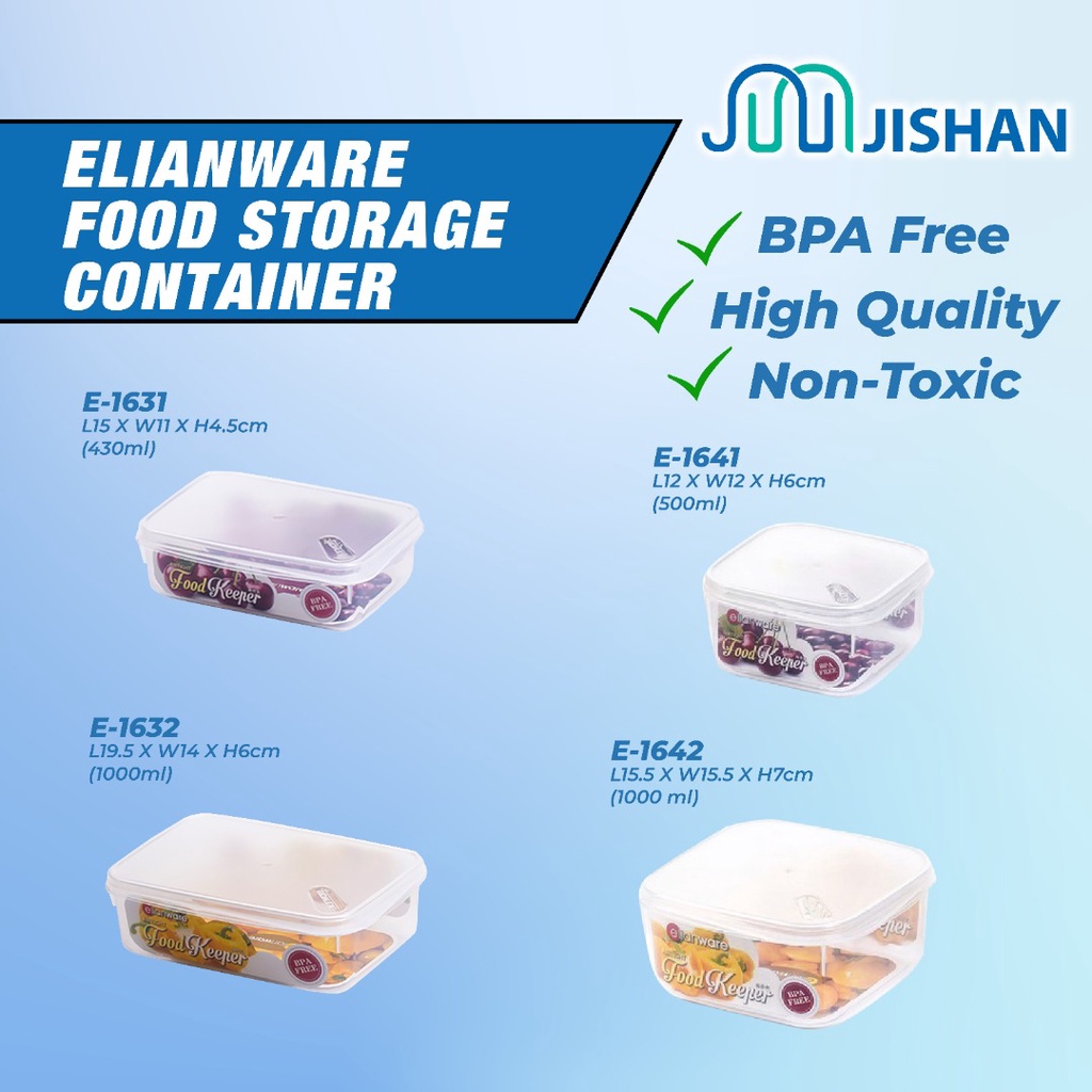 [1pc] Elianware Food Storage Container / BPA Free Plastic Box ...