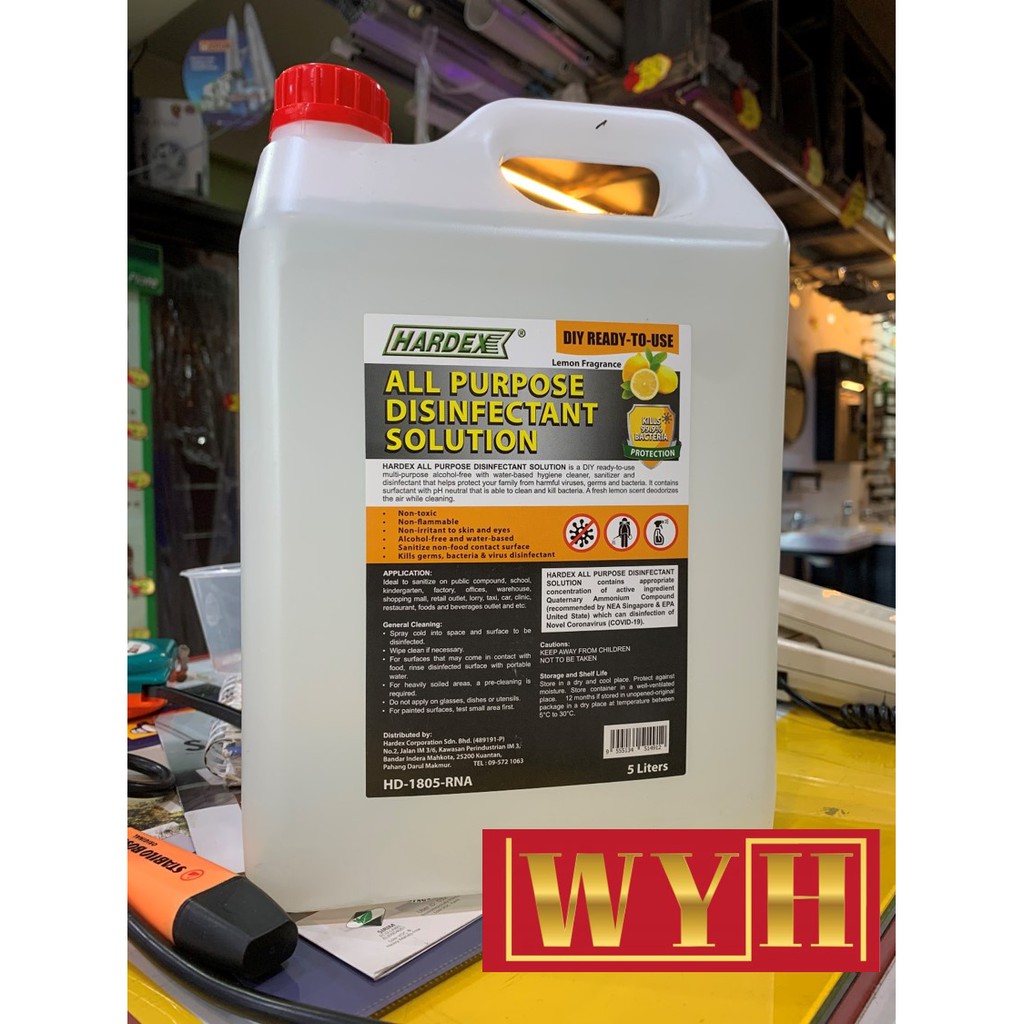 [SANITIZER REFILL PACK] HARDEX ALL PURPOSE DISINFECTANT SOLUTION ...