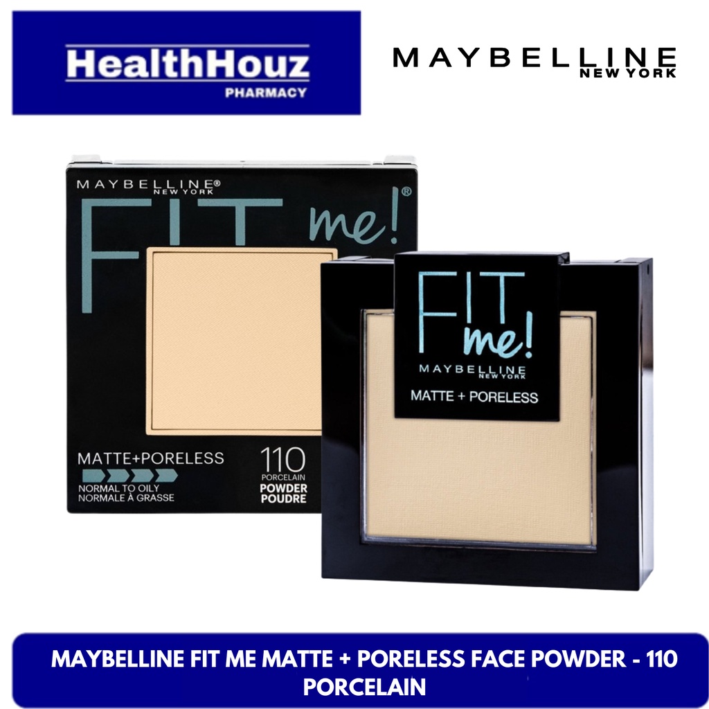 Maybelline Fit Me Matte + Poreless Face Powder - 110 Porcelain | Shopee ...