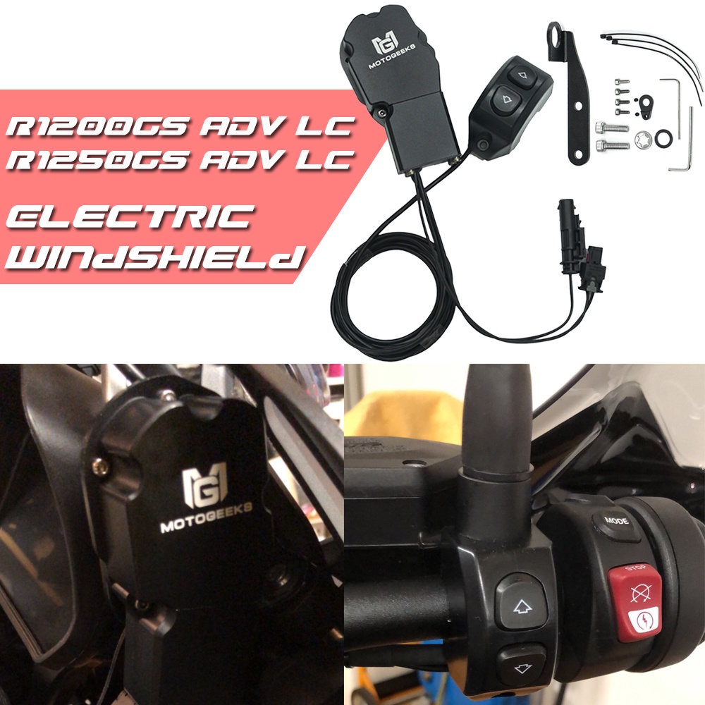 For BMW R1250GS R1200GS ADV LC 2013-2022 Waterproof Electric Windshield ...