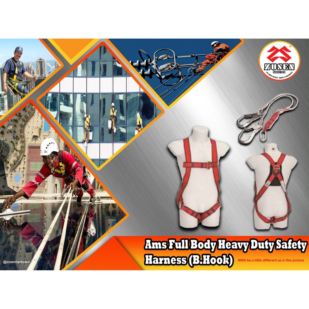 Ams Full Body Heavy Duty Safety Harness (Double Big Hook) | Shopee Malaysia