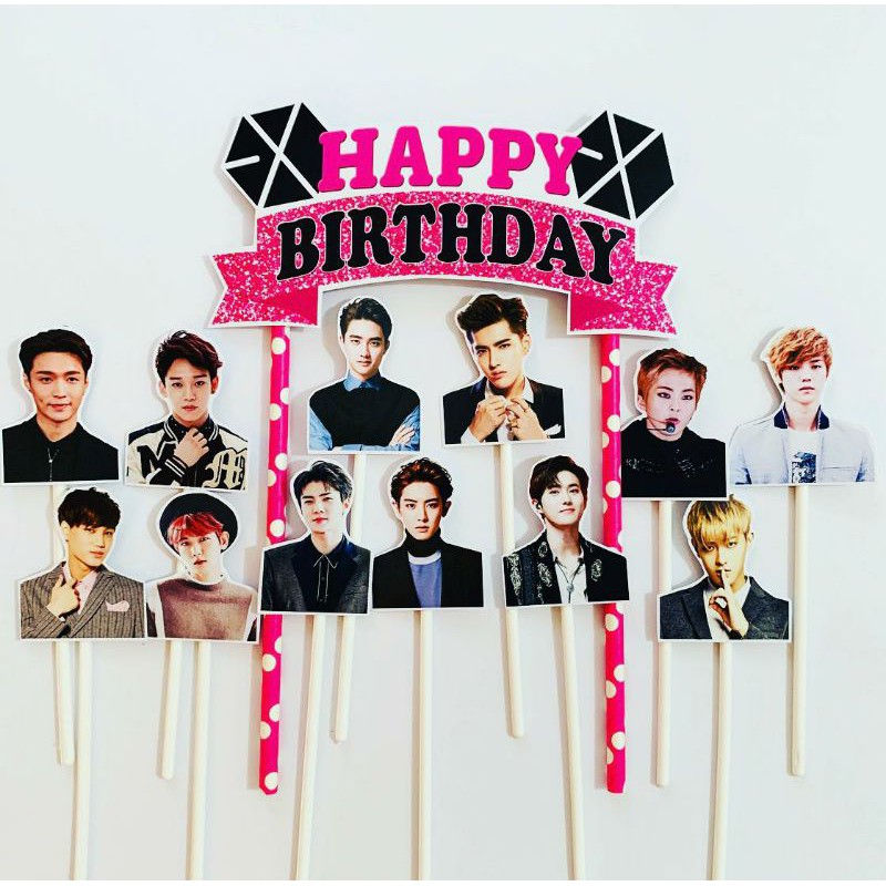 Exo Kpop Birthday Cake Topper / Birthday Cake Decoration | Shopee Malaysia