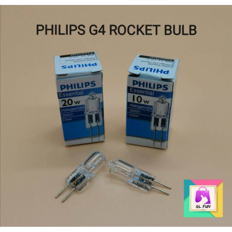 Philips G4 12v 10w 20w Rocket bulb /halogen bulb | Shopee Malaysia