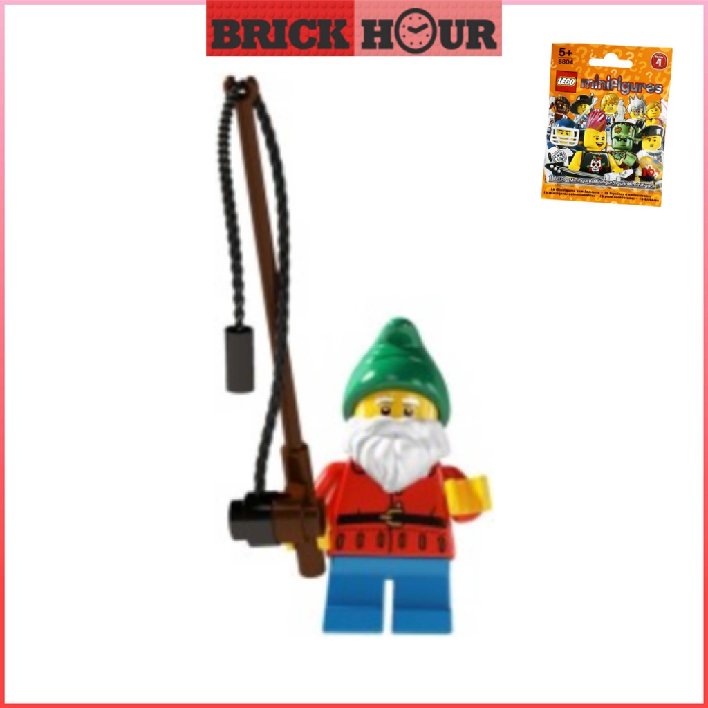 8804 -1 LEGO Minifigure Series 4 - Lawn Gnome (MISP) | Shopee Malaysia