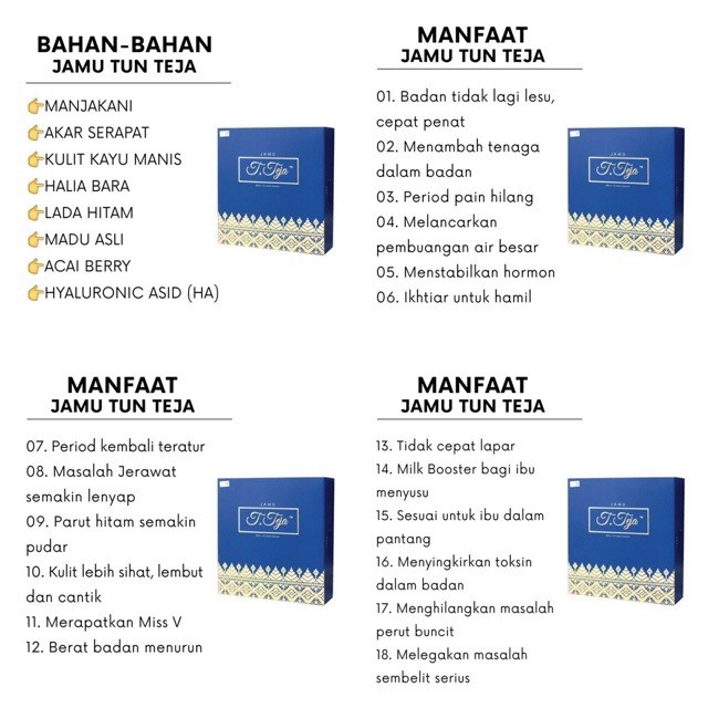 Jamu Tun Teja ORIGINAL | Shopee Malaysia