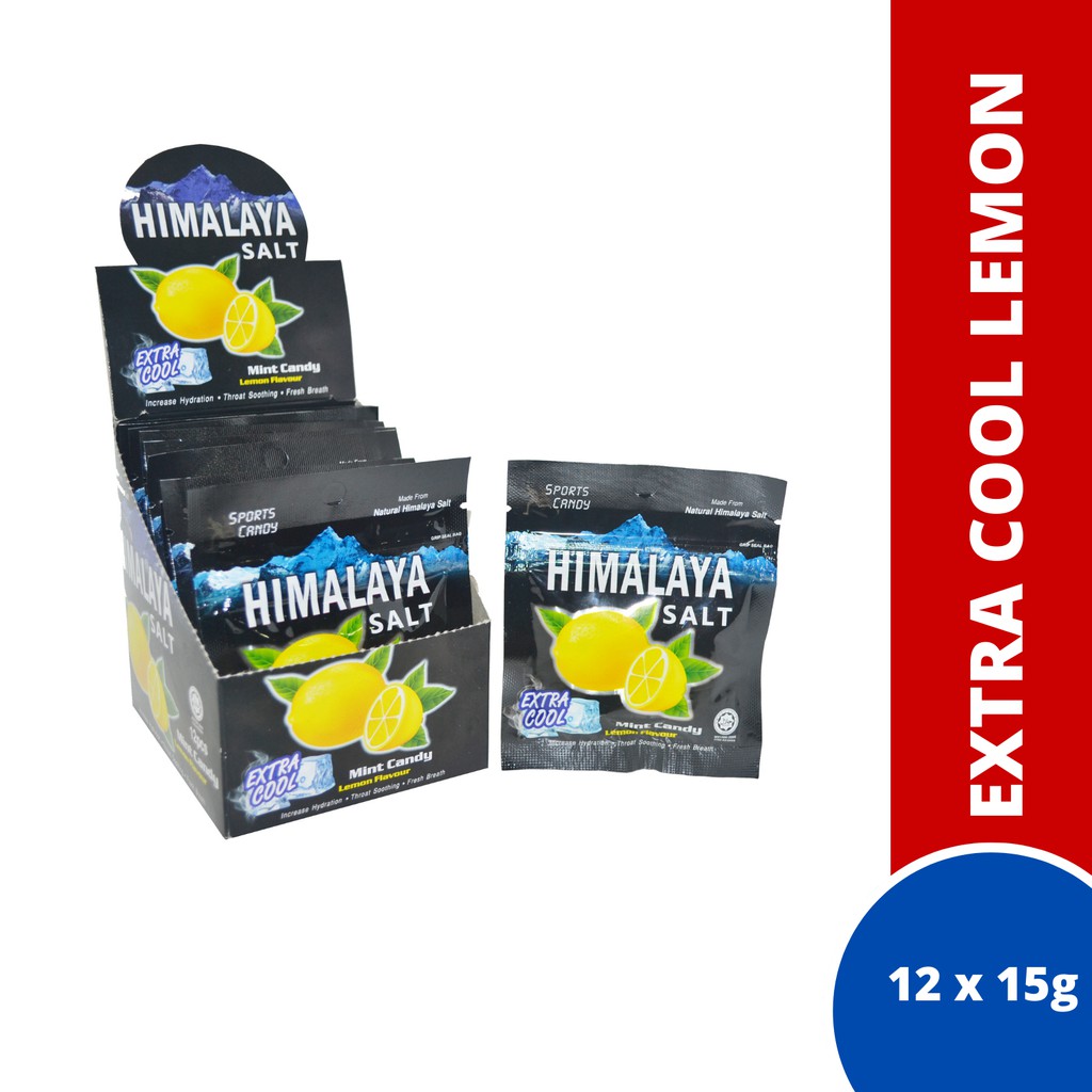 Himalaya Salt Sports Candy – Extra Cool Lemon 12's x 15g | Shopee Malaysia