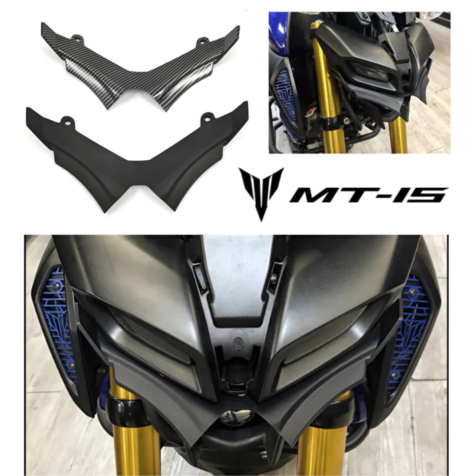 Winglet Solid Black Carbon Yamaha MT-15 MT15 (R12-02) STOCK IN MALAYSIA ...