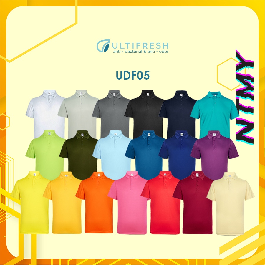Ultifresh UDF05 Performance Polo T-Shirt Plus Size Dri-Fit Quick Dry ...