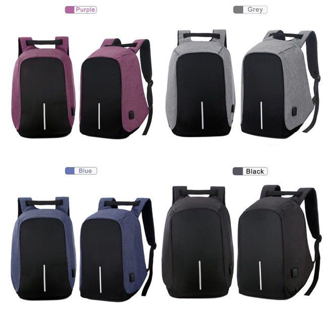 Usb backpack💻anti theft usb charging backpack🔥ready stock🔥 | Shopee ...