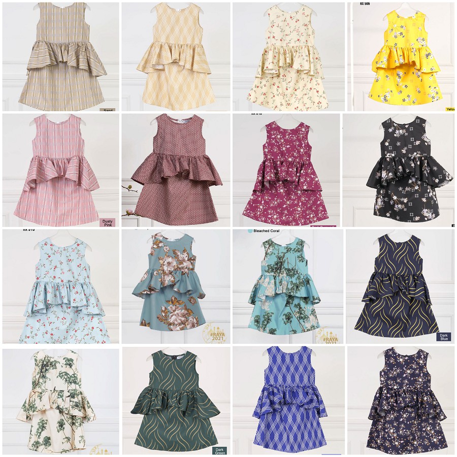 PEPLUM KID Dhia Cotton Pt.5 (peplum kanak-kanak/set sedondon ibu anak ...