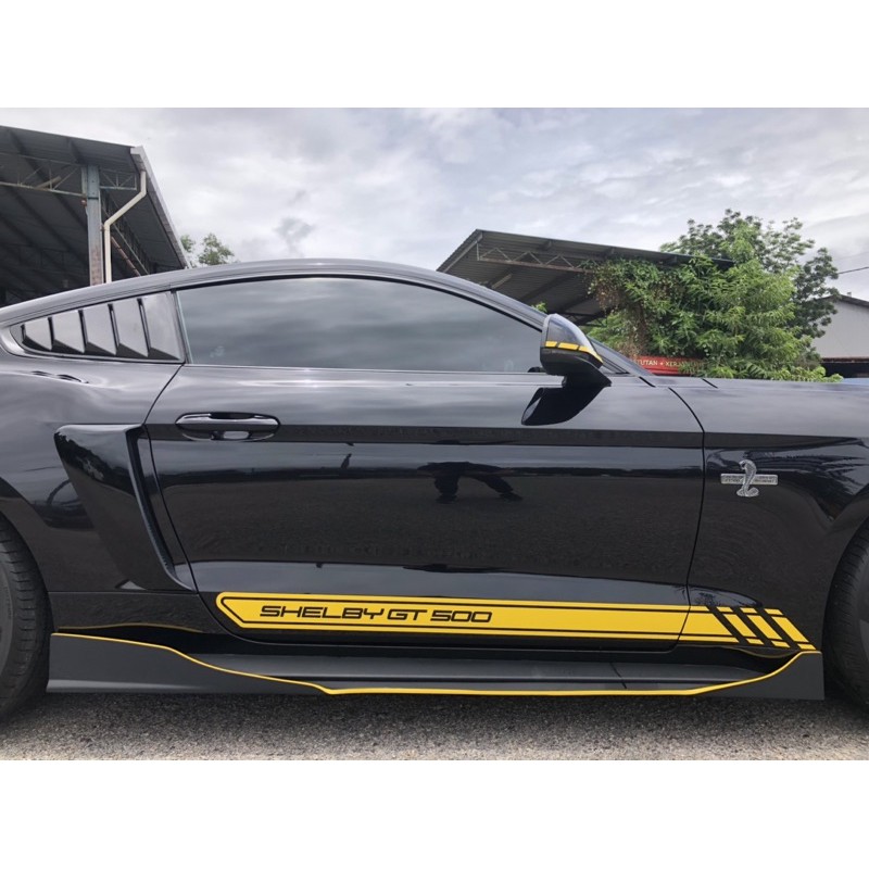 Ford Mustang Shelby Gt 500 side stripes sticker decal complete set ...
