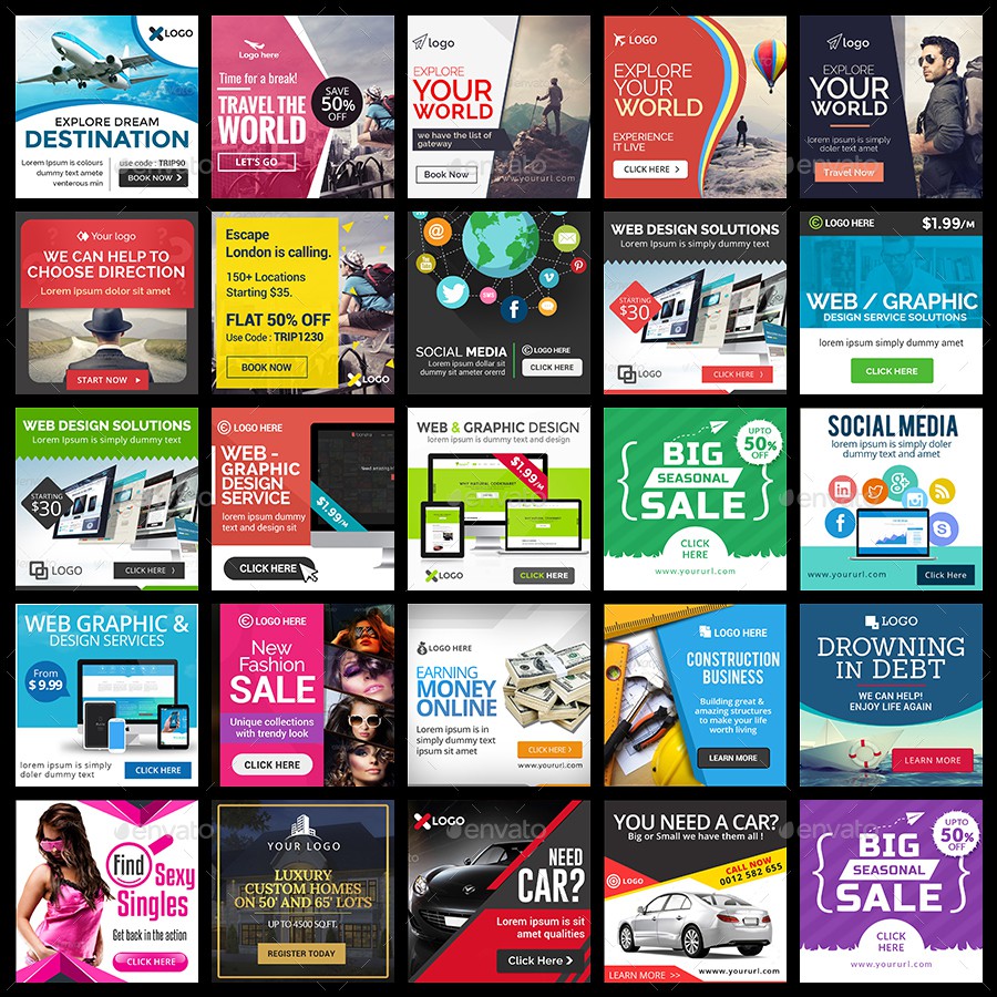 500+ Instagram Mega Bundle Template Pack-Photoshop-Powerpoint-Adobe Illustrator | Shopee Malaysia