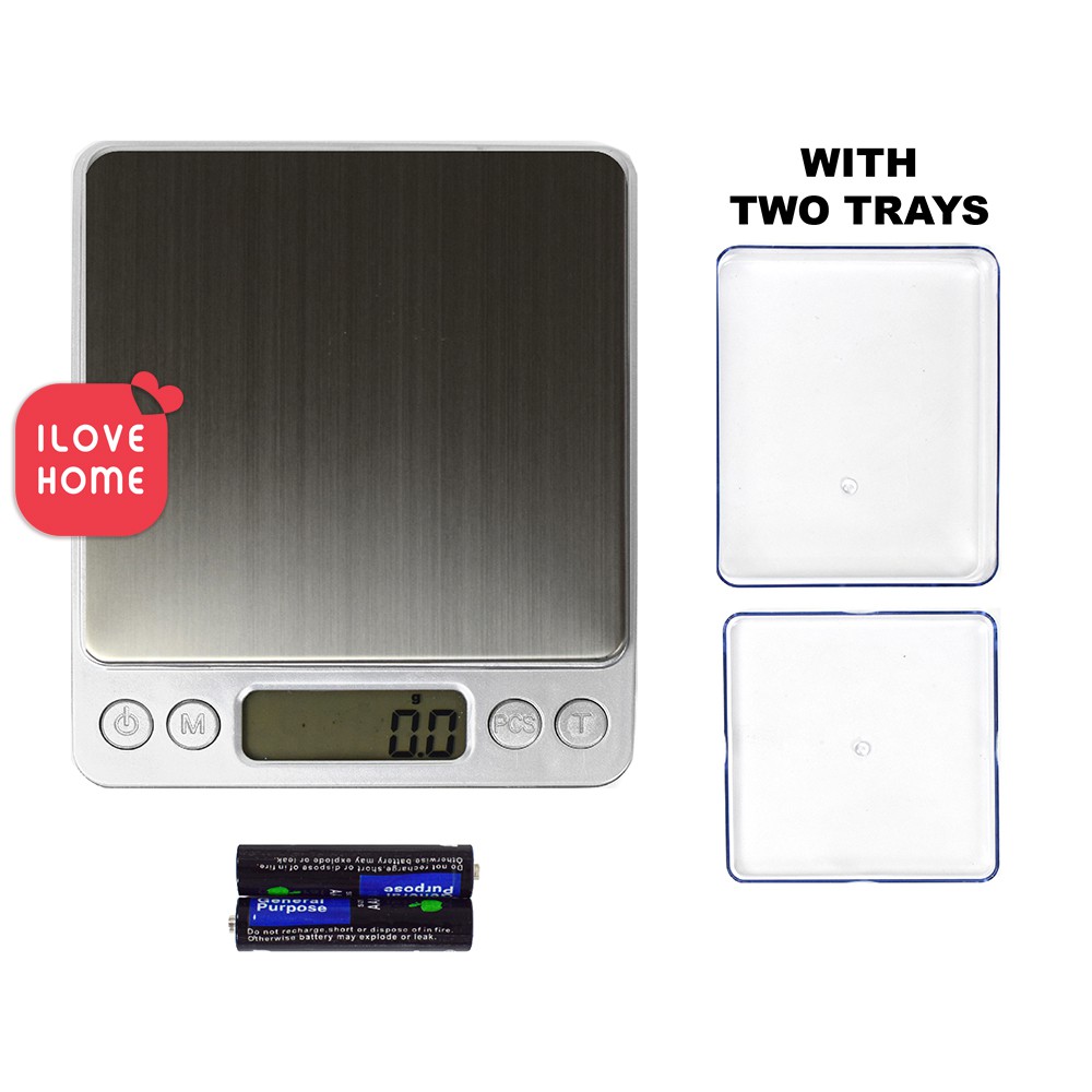 ILOVEHOME Mini Handy Digital Kitchen Scale with two trays for baking ...