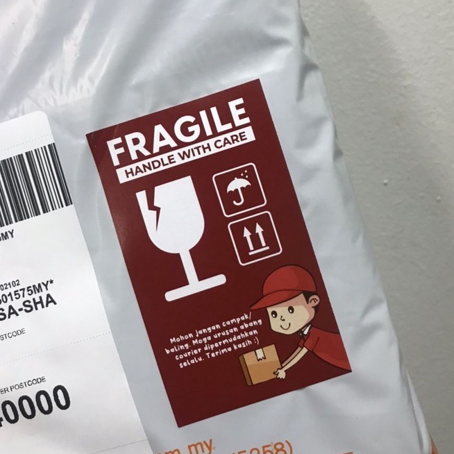 NEW! Sticker FRAGILE Label 90mm x 54mm | Shopee Malaysia