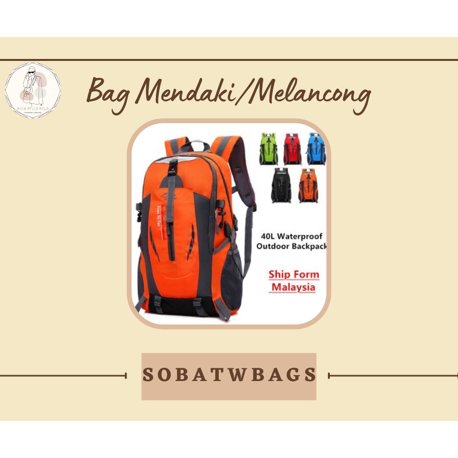 40Liter Waterproof Outdoor Backpack Hiking, Camping, Sports Bag beg ...