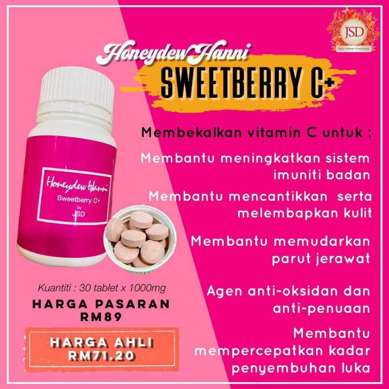 JSD💞Original HQ💜Vitamin C Sweetberry C+🔥With Free Gift🔥 | Shopee Malaysia