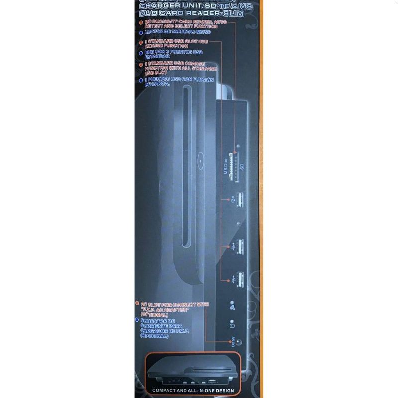 PS3 USB HUB/CONTROLLER CHARGER UNIT/SD/TF & MS DUO CARD READER-SLIM ...