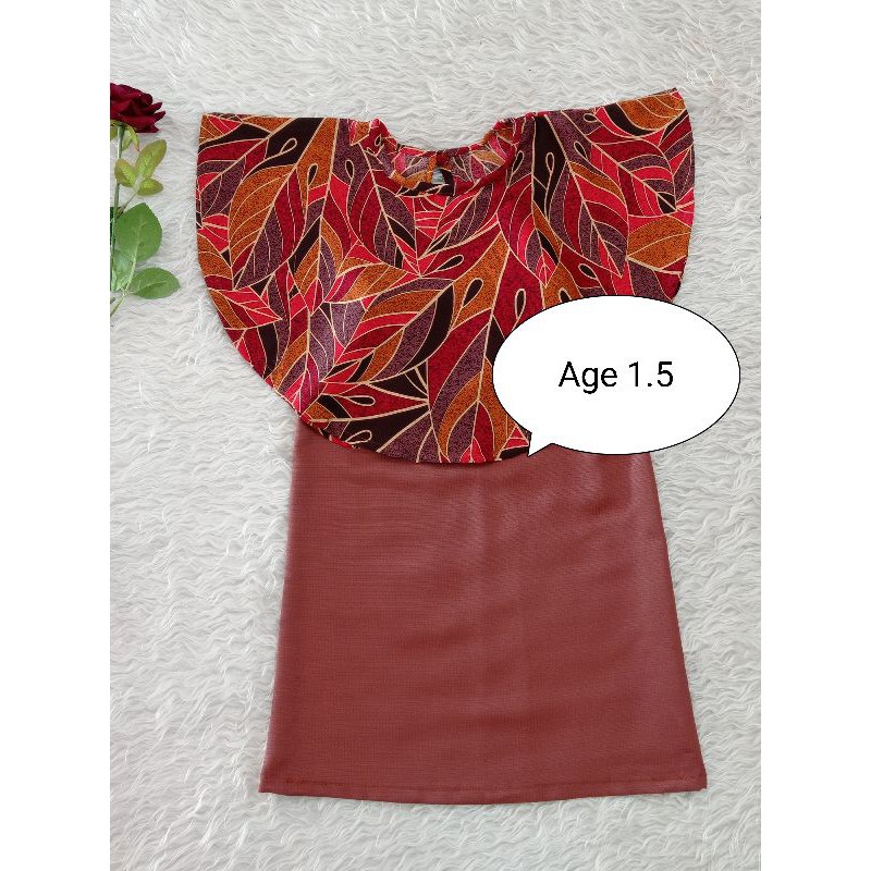 Baju Raya Kurung Kelawar Batwing Budak Anak Kids | Coklat | Shopee Malaysia