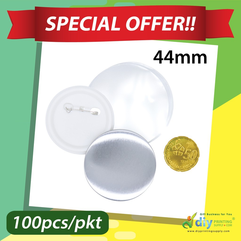 DIYPrintingSupply / Button Badge Pin Mateial 44mm (100± pcs/pkt ...