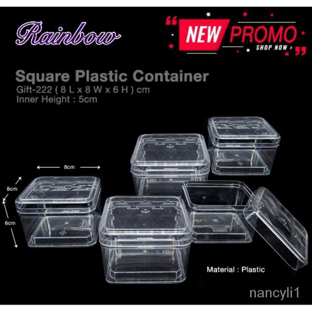 BW8D 10pc Bekas Kuih-Bekas Plastic-Container-Balang Kuih-Doorgift-Gift ...