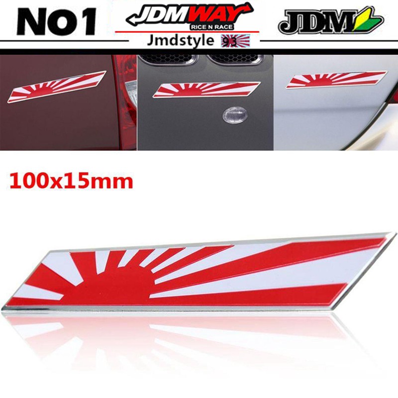 Car Sticker Metal 3D Decal Grille Bumper Window Body Decoration Japan ...