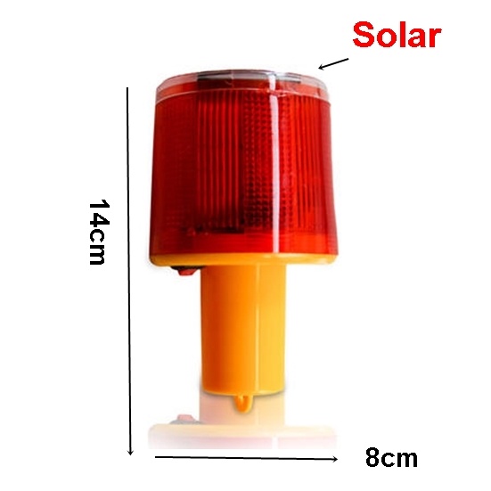 Solar Power LED Traffic Cone LED Safety Strobe Emergency Road Light Warning Lamp (Solar Power ...