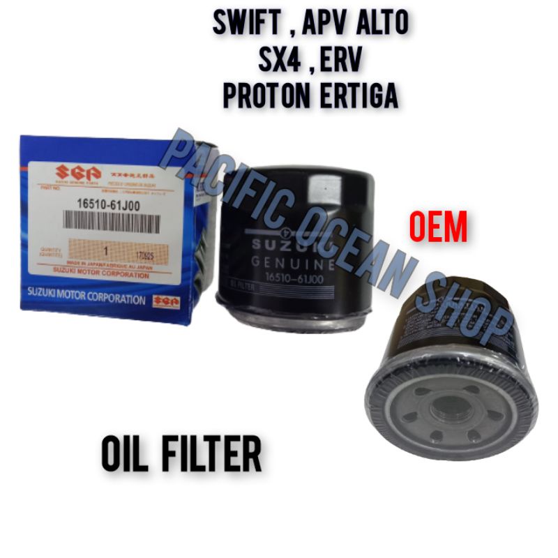 SUZUKI SWIFT/APV/ERV/SX4/ALTO/PROTON ERTIGA OIL FILTER OEM (16510-61J00 ...