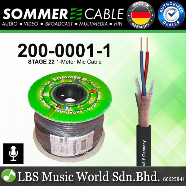 Sommer Cable 200-0001 Microphone Cable Stage 22 Highflex Mic Wire - 1 Meter (Black) | Shopee ...