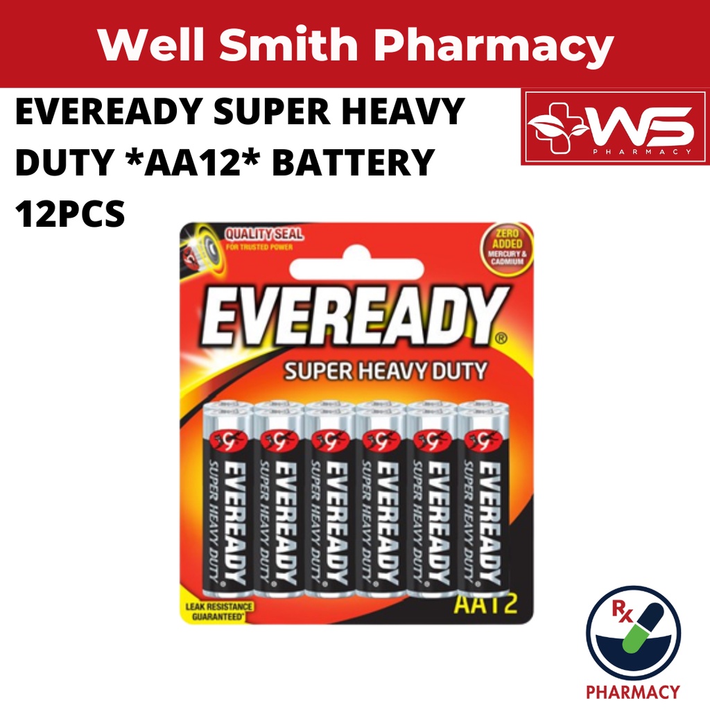 EVEREADY SUPER HEAVY DUTY AA12 BATTERY 12PCS | Shopee Malaysia
