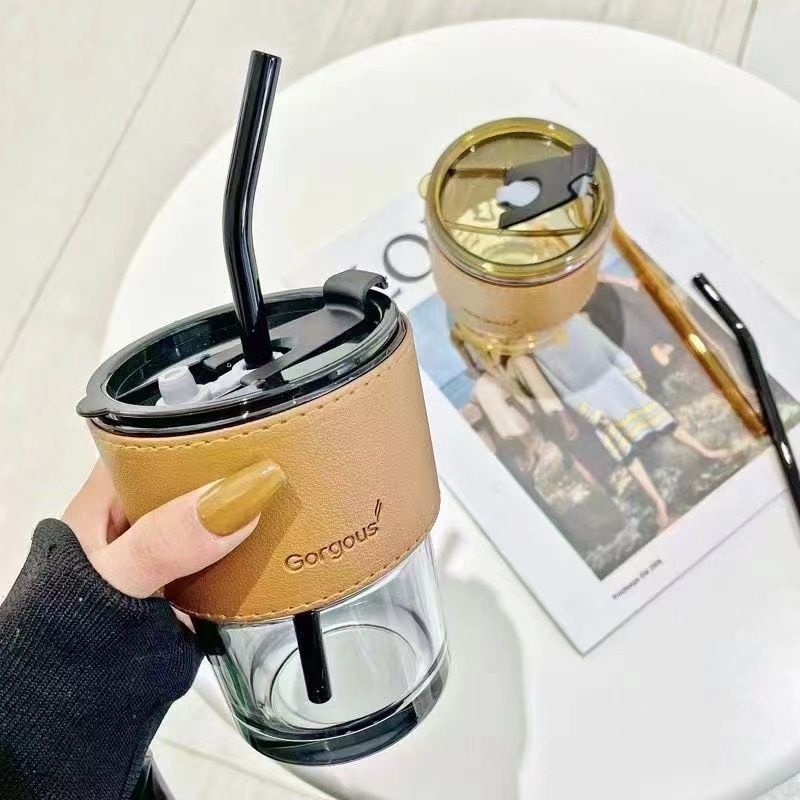 Glass Shell + Straw 450ml Simple And Luxurious | Shopee Malaysia