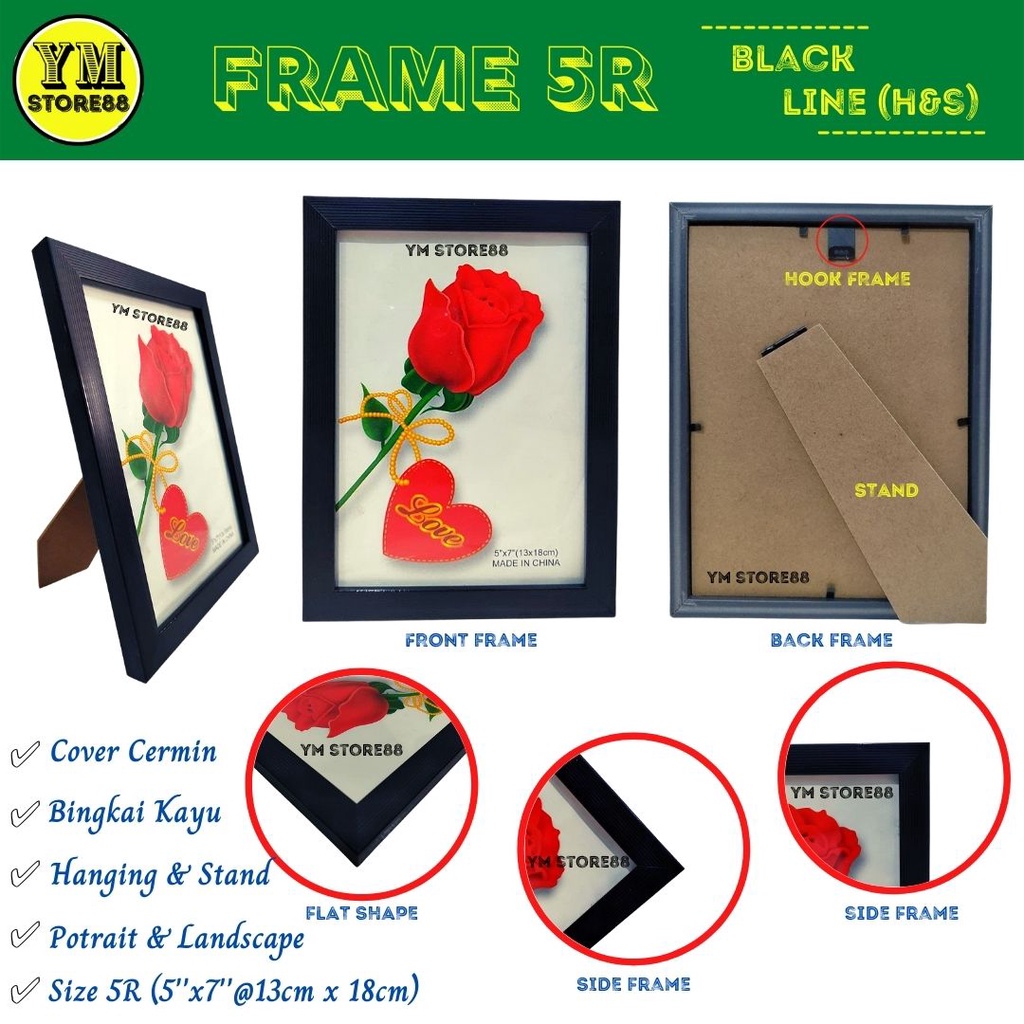 Photo Frame 4R,5R,6R,8R/Frame Certificate 4R,5R,6R,8R/Bingkai Gambar ...