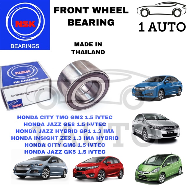 (1 PCS) NSK FRONT WHEEL BEARING HONDA CITY GM2 GM6 TMO JAZZ GE GE8 GP1 ...