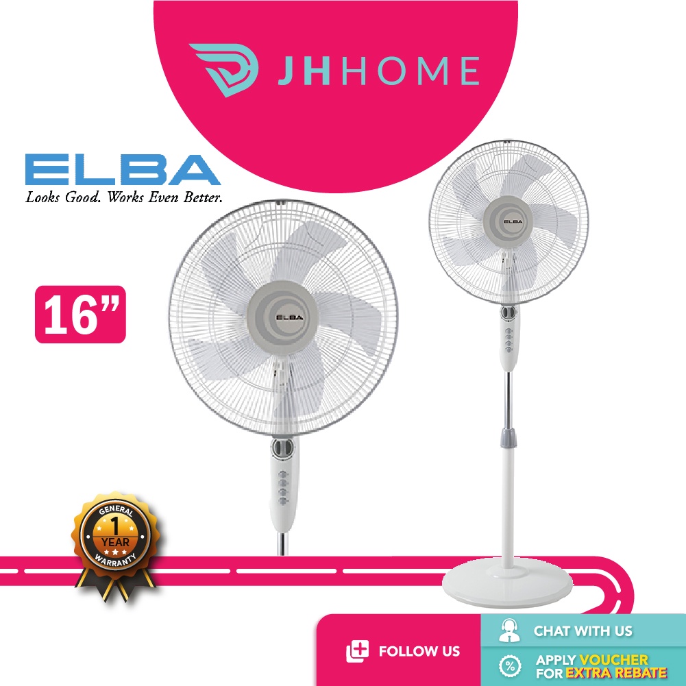 Elba Stand Fan (16" / 50W) ESF-E1639TM(GR) | Shopee Malaysia