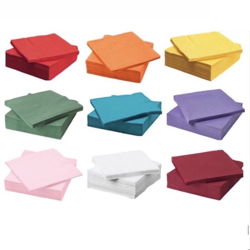IKEA FANTASTISK Paper napkin | Napkin kertas | Tisu | 40x40 cm | 50 pcs ...