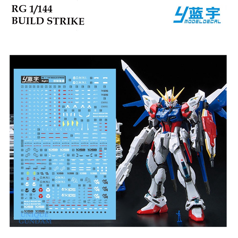 [LANYU MODEL DECAL ] RG01 RG 1/144 BUILD STRIKE GUNDAM WATER SLIDE ...