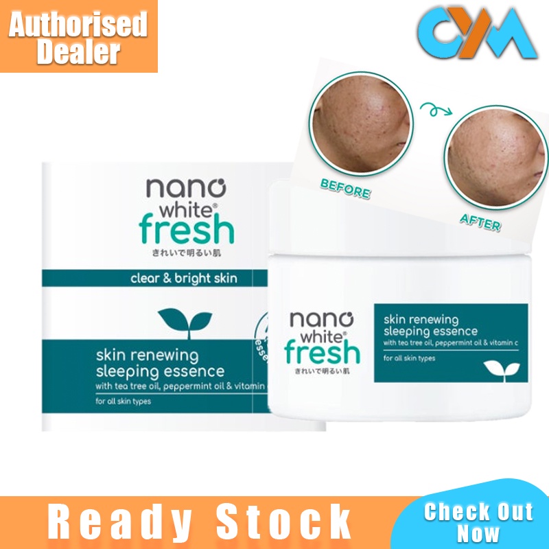 Nano White Fresh Clear Bright Skin Renewing Sleeping Essence 40ml 10X ...