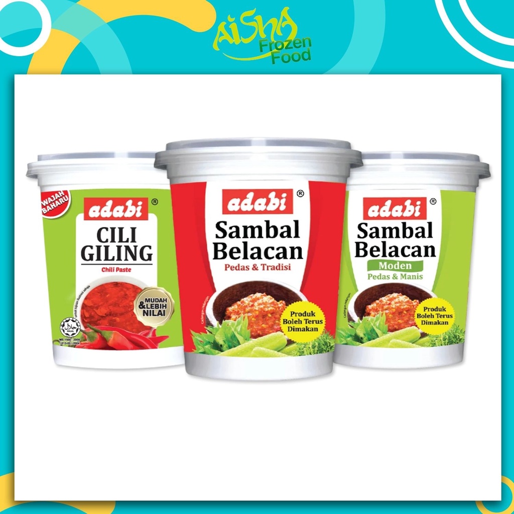 Adabi Cili Giling 150g Sambal Belacan Tradisi 180g Sambal Belacan
