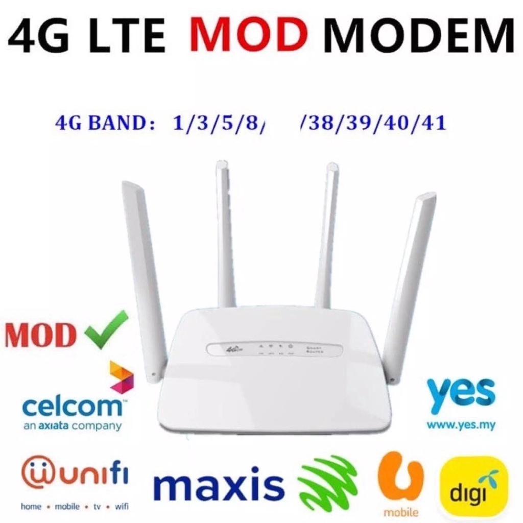 4G LTE Router Modem Modified Unlimited Unlock WIFI Hotspot C300 4 ...