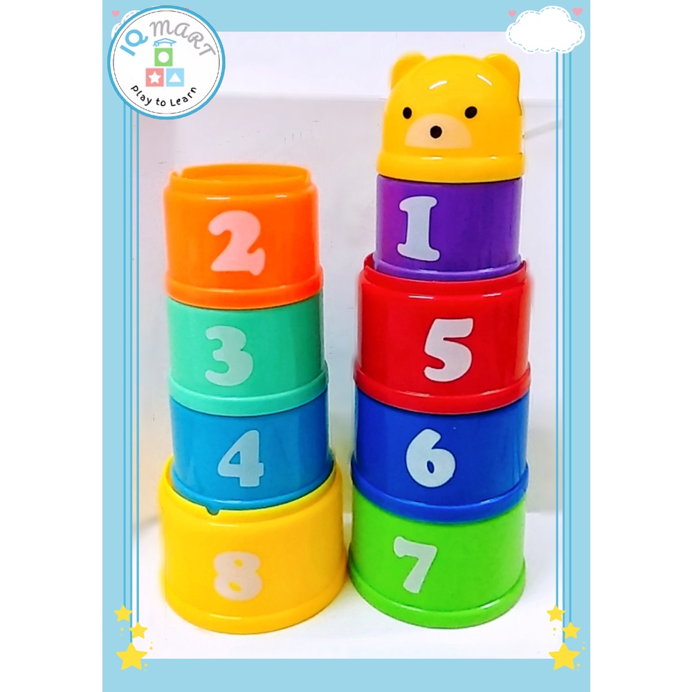 IQ Mart Bear Stacking Cups 【Susun Cawan Beruang】Baby Infant Toddler ...