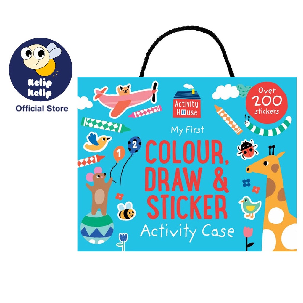 My First Colour Draw & Sticker Book Activity Case with 4 Activity Books ...