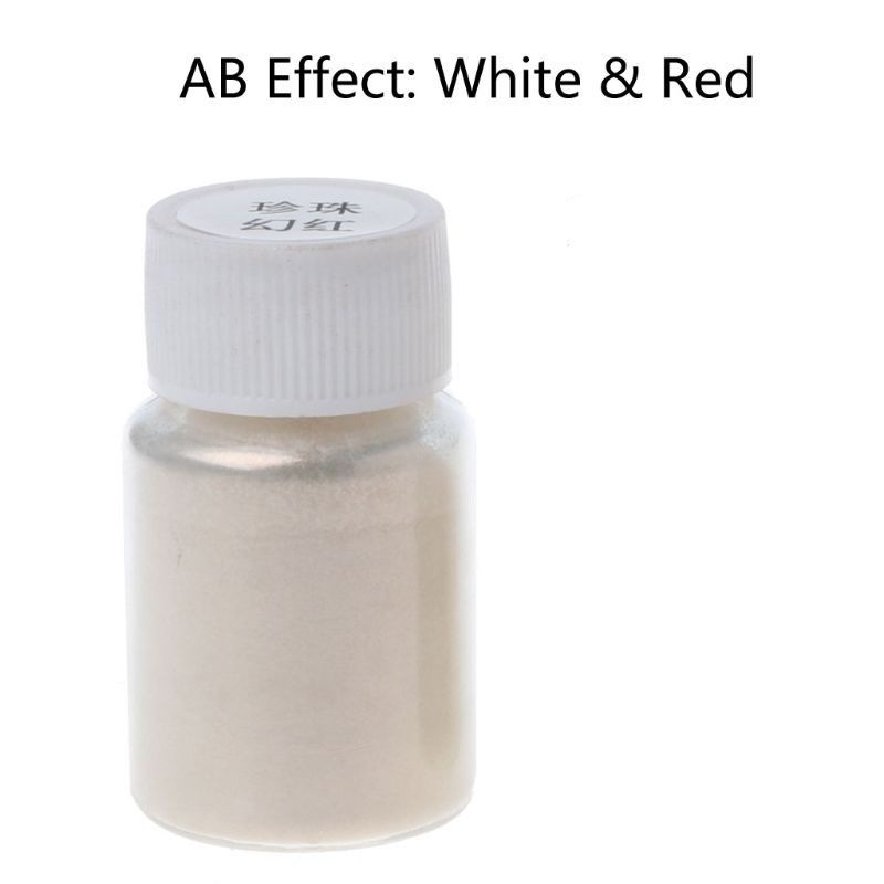 (Ready Stock) 10g White Red AB Effect Mica Powder Epoxy Resin Dye ...