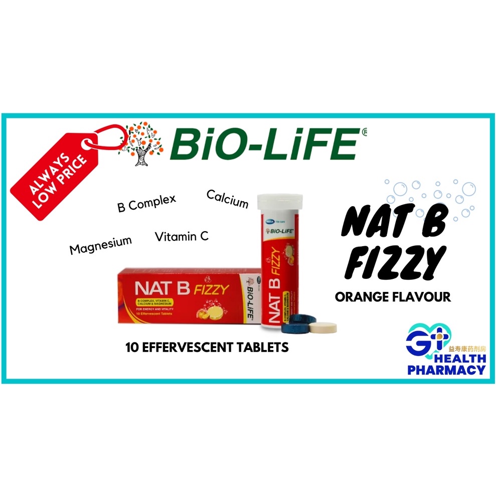 Biolife NAT B FIZZY Effervescent Tablets | Shopee Malaysia