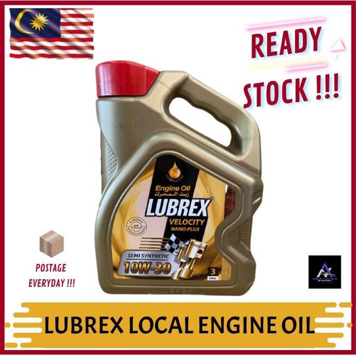 LUBREX 10w-30 Engine Oil Velocity Nano Plus 3L FREE OIL FILTER ...