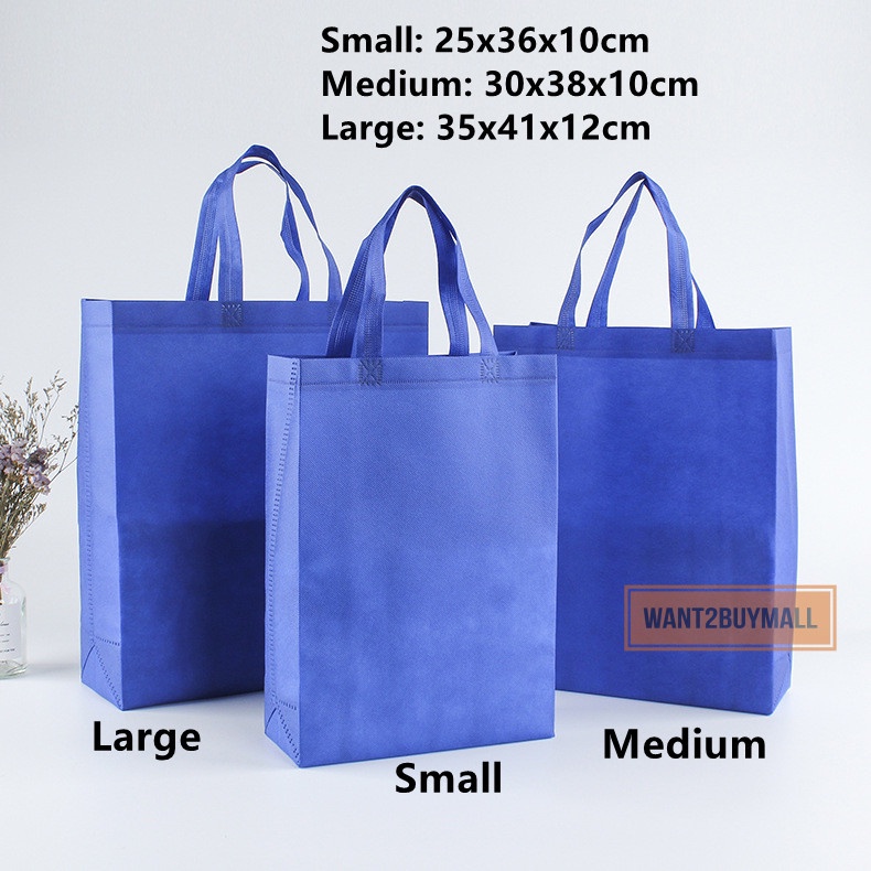 🇲🇾 A4 Size Plain Non Woven Bag Eco Friendly Reuseable Recycle Go Green ...