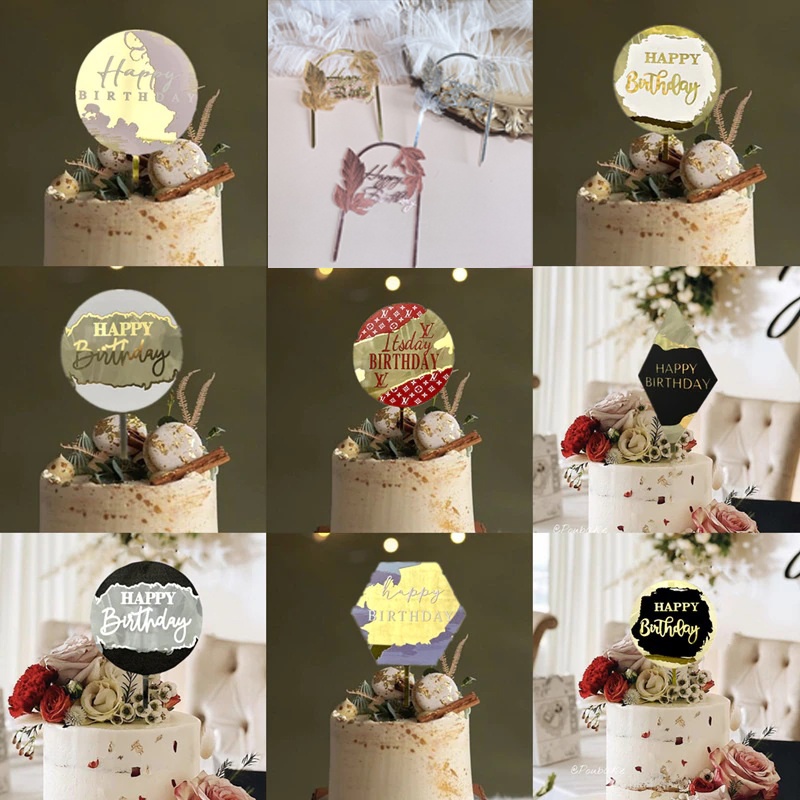 Happy Birthday Laser Cake Happy Birthday Topper Painting Cake ...