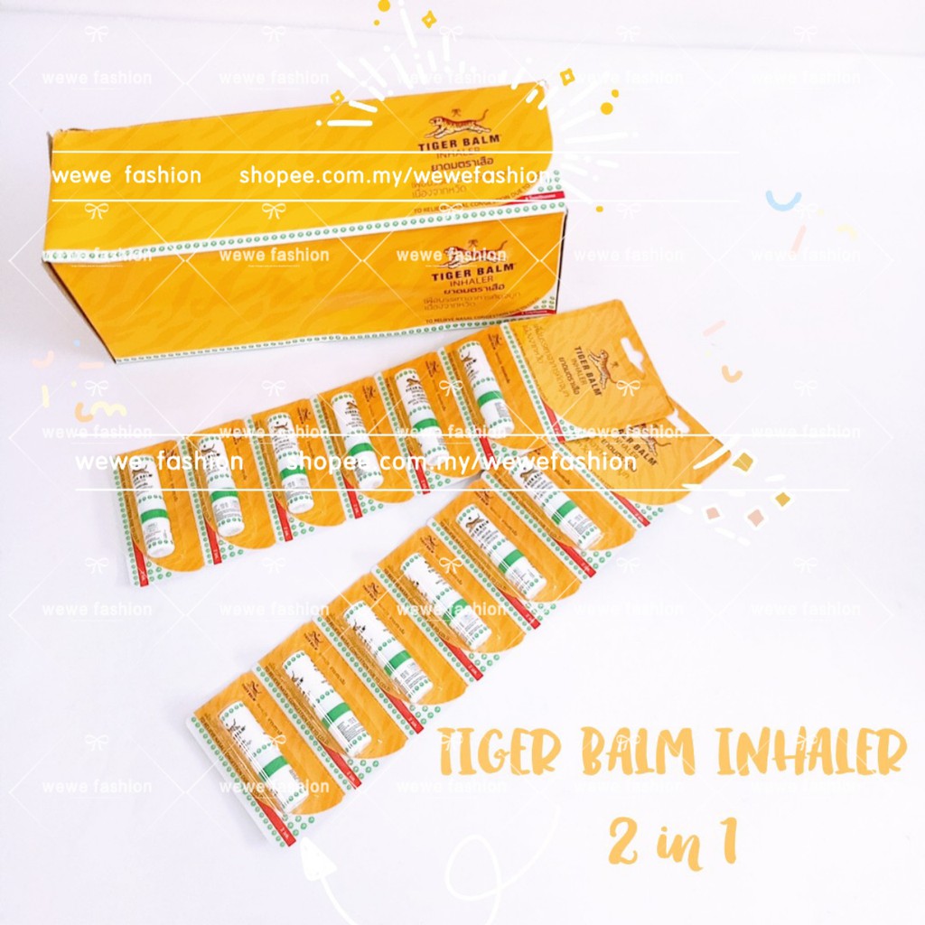 READY STOCK!!!Tiger Balm Inhaler Oil [2 in 1] Original Thailand 虎标2合一鼻筒 ...
