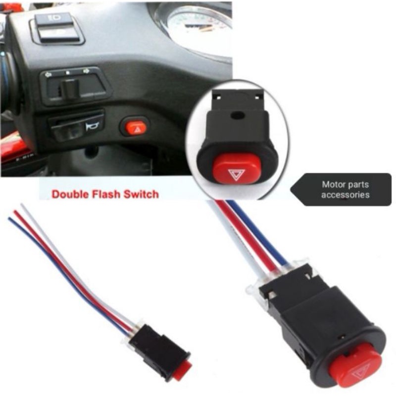 Universal Double Signal Warning Hazard Light Button adjustable flasher ...
