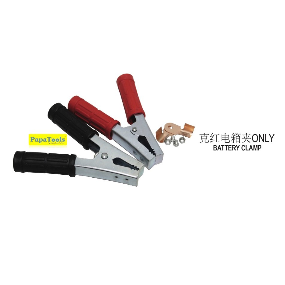 2PCS 600Amp Black Red Insulated Car Battery Clip Earth Clamp Crocodile ...