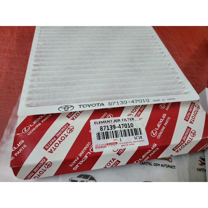 CABIN AIRCOND FILTER CARBON TOYOTA VIOS NCP42 CAMRY ACV30 ESTIMA ACR30 ...
